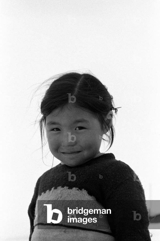 Image of Inuit little girl smiling, Resolute , Canada