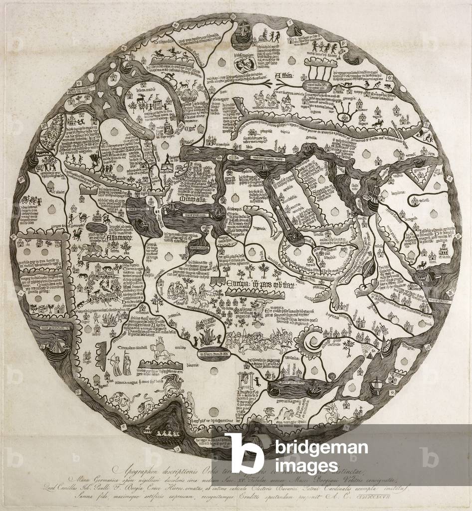 Image of Reproduction of the circular Ecumene, also known as Mappa Mundi