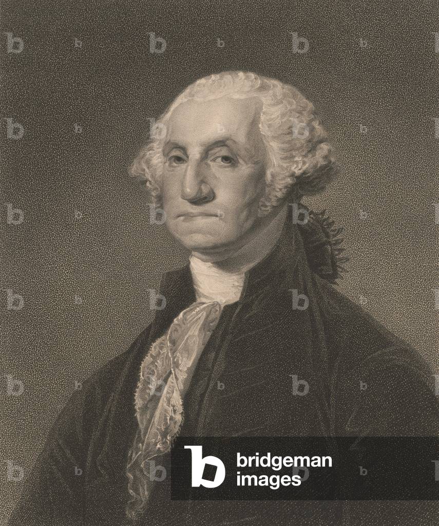 Image of George Washington, engraving after Gilbert Stuart, c. 1800 ...