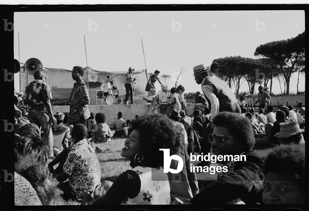 Image of Crowd Scene; Langa Stadium, Langa, Cape Town, 1972 (photo)