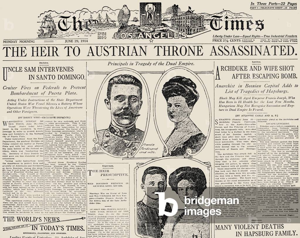 Archduke Franz Ferdinand Assassination Newspaper