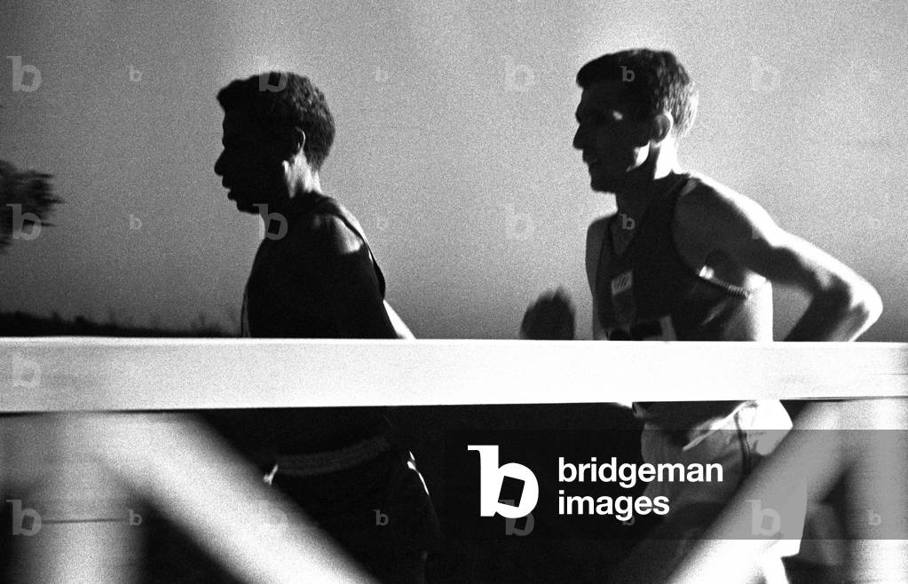 Image of Roma, Italia, Olimpiadi del 1960, Abebe Bikila con il numero ...