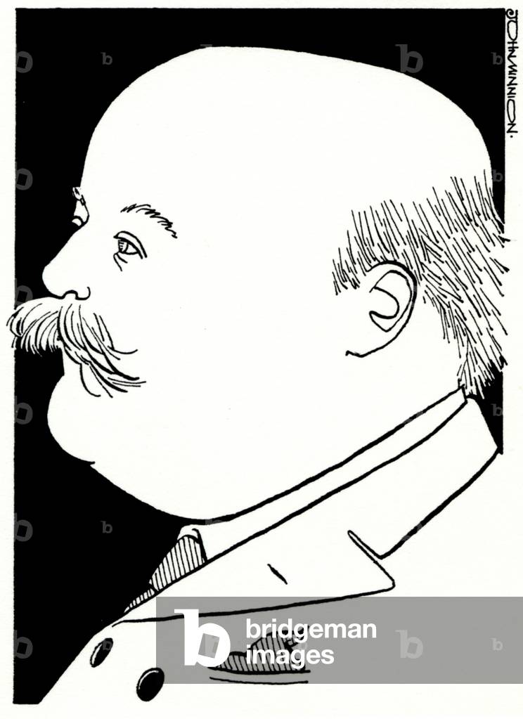 Image of Sir Hubert Parry - portrait - caricature by Minnion, John (b.1949)