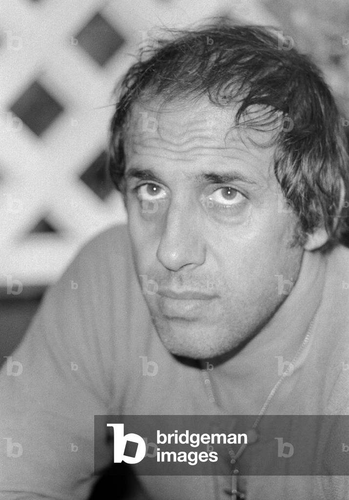 Image of Italian singer and actor Adriano Celentano visiting an Italian ...