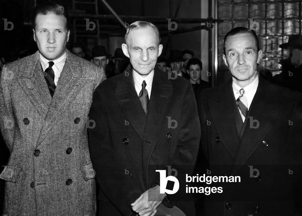 Image of Three Generations of Fords: l to r: Henry Ford II,