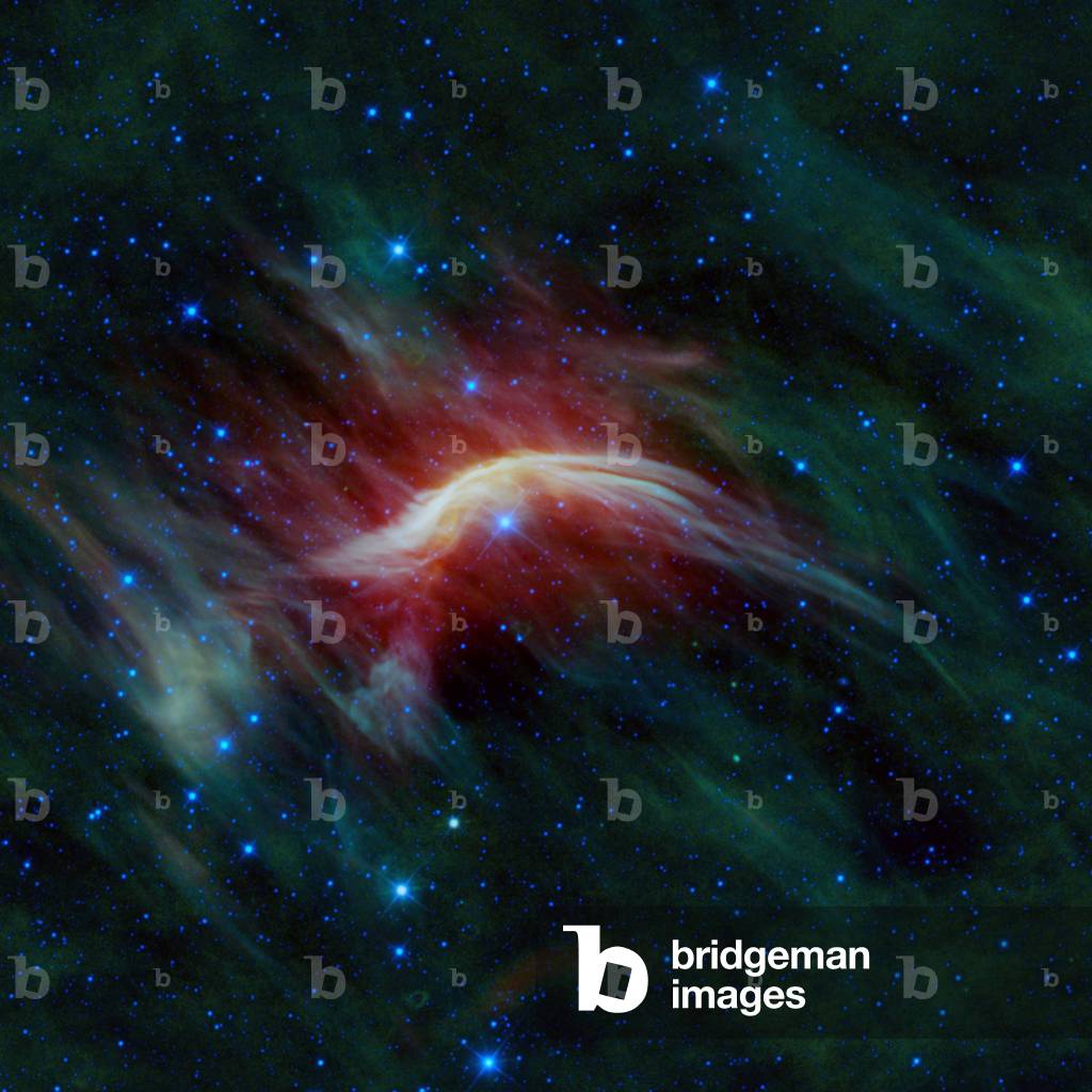 Image of The blue star near the center of this image is