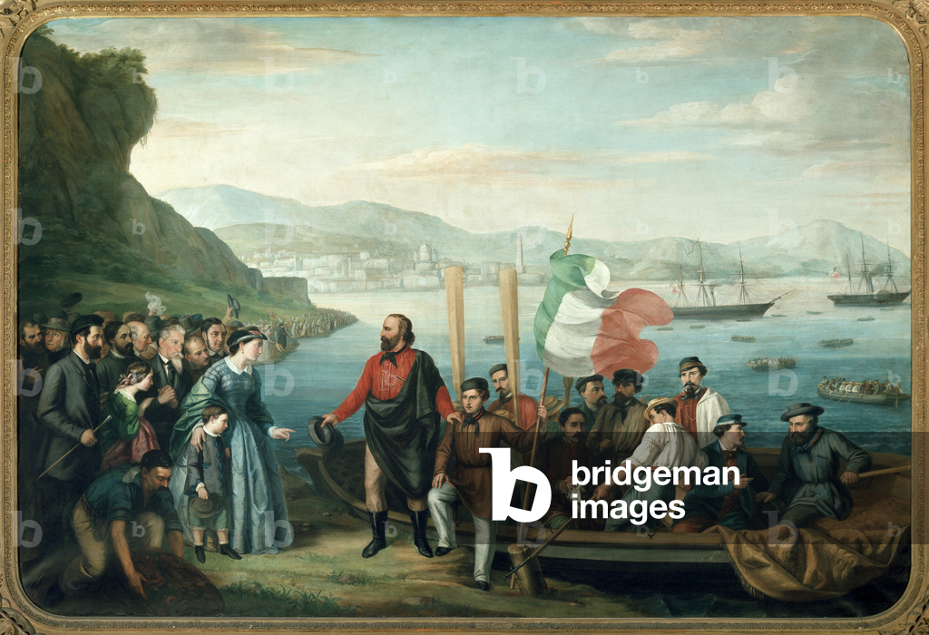 Image of Giuseppe Garibaldi leaves from Quarto for the expedition of ...
