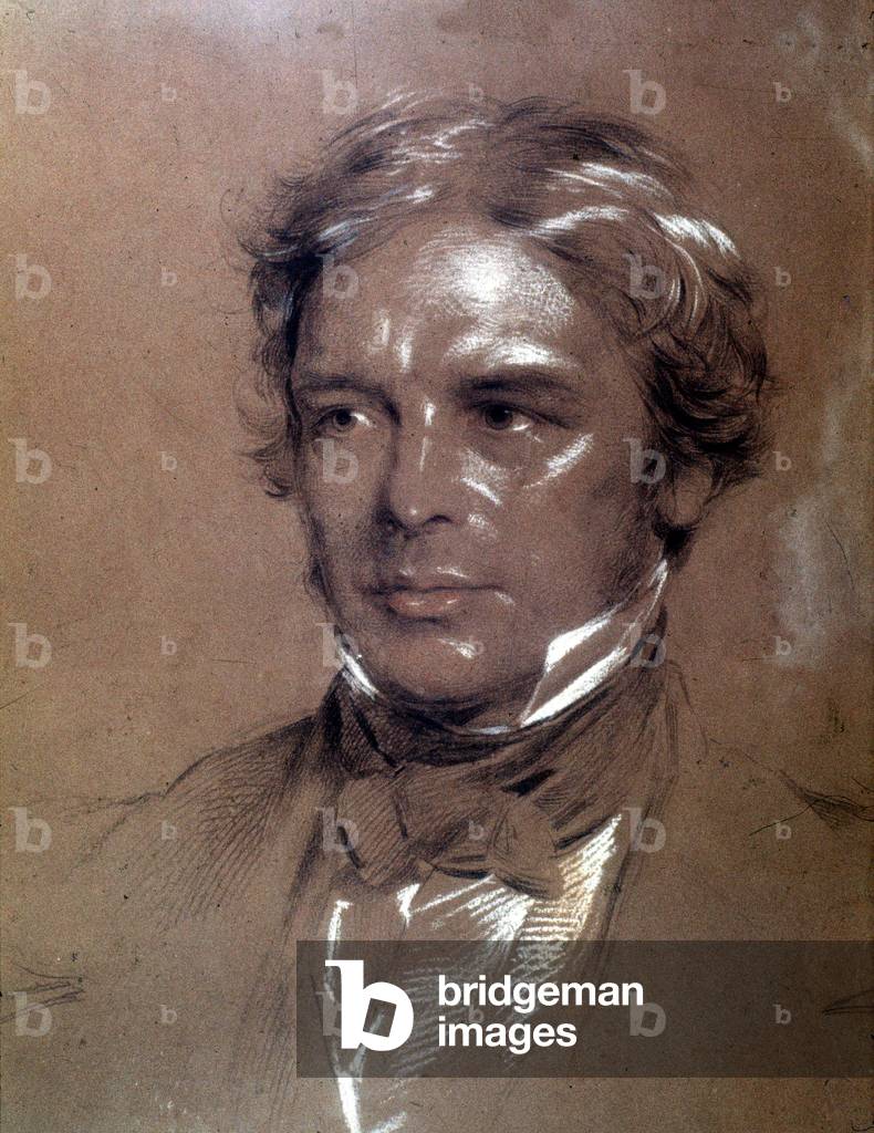 Image of Portrait of Michael Faraday, 19th century (drawing) by ...