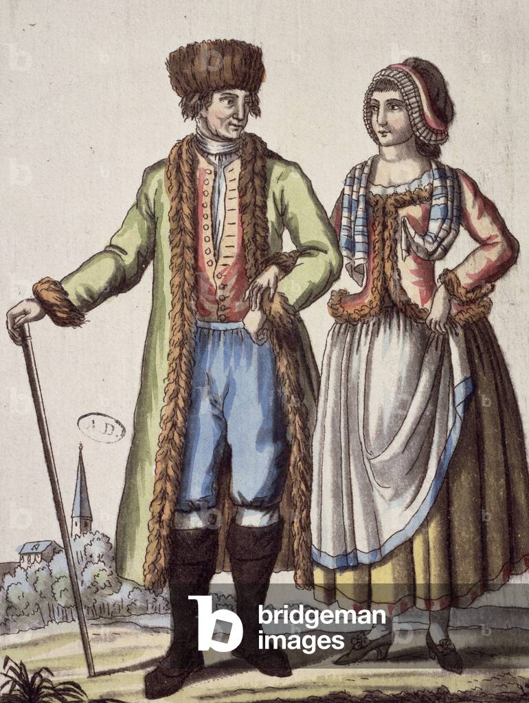 Image of Paar aus Prag, Kupferstich von Jacques Grasset de Saint - by ...