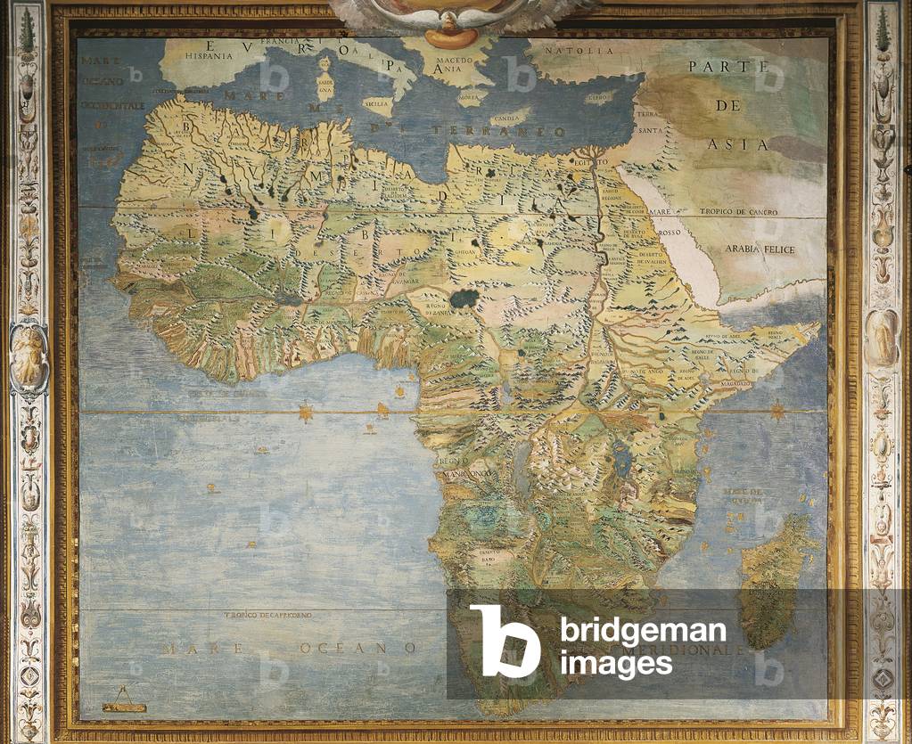Map of Africa, by Giovanni Antonio Da Varese, Hall of Maps, Palazzo ...