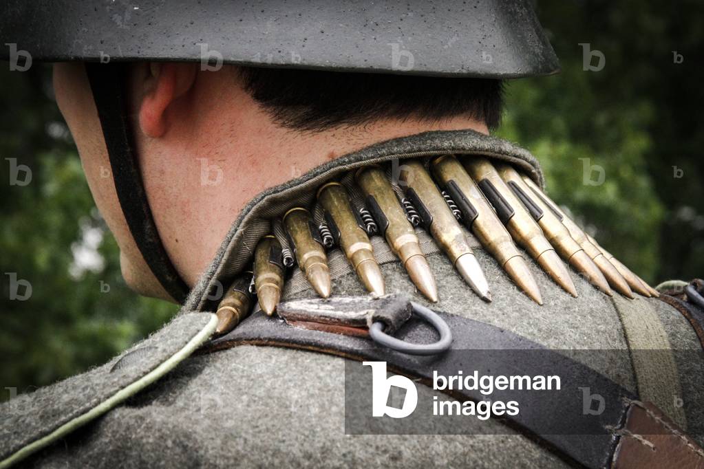 Image of Historical reenactment: German soldier of 26th Panzer Division ...