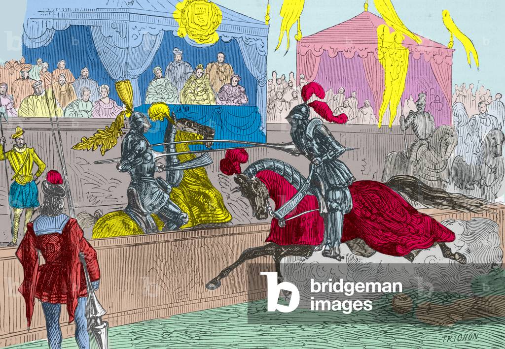 Image of A tournament in the 16th century (engraving)