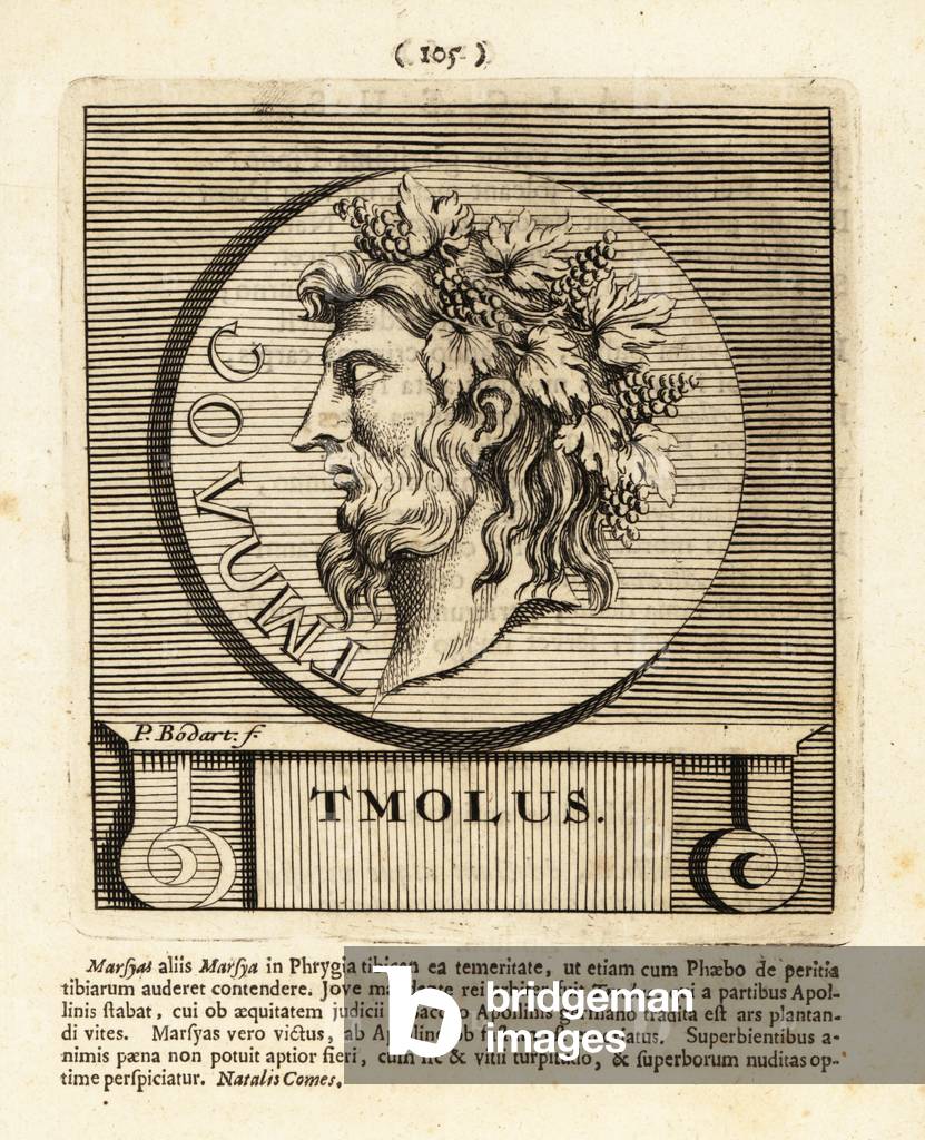 Image of Tmolus, King of Lydia and mountain god,1719 (engraving) by ...