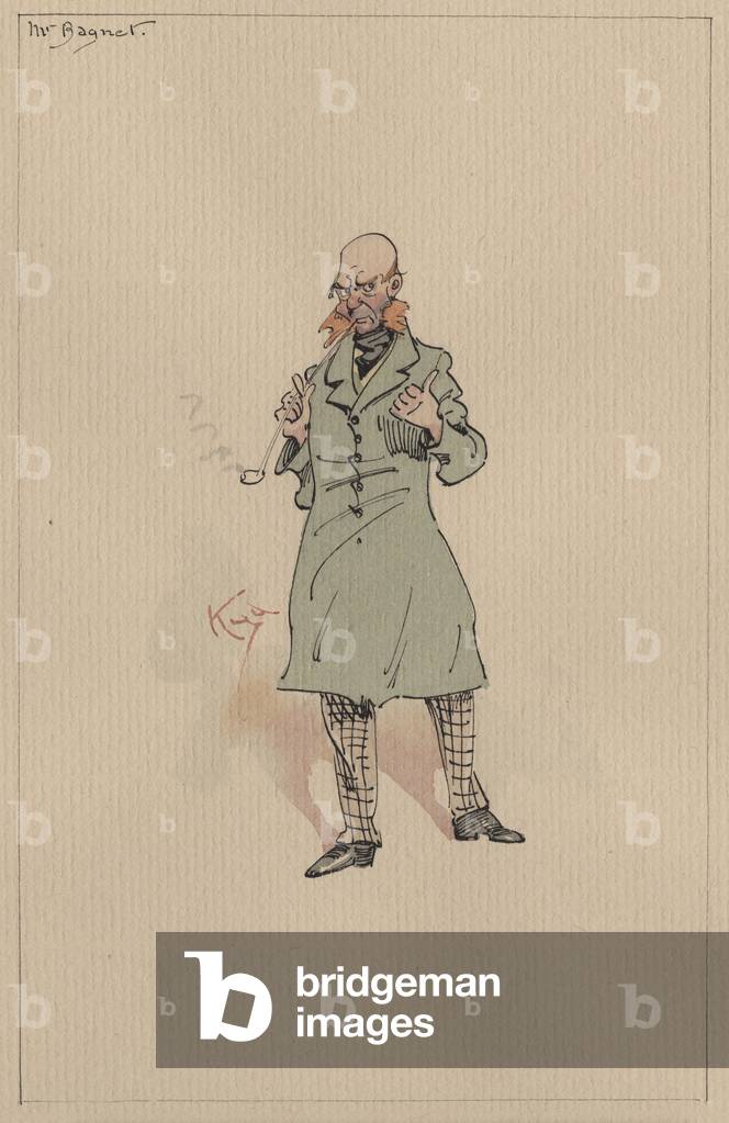 Image of Mr Bagnet, c.1920s (pen & ink with w/c on paper) by Clarke ...