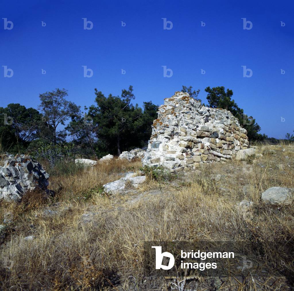 Image of Ruins of Byzantine fortifications by the sea, ancient city of