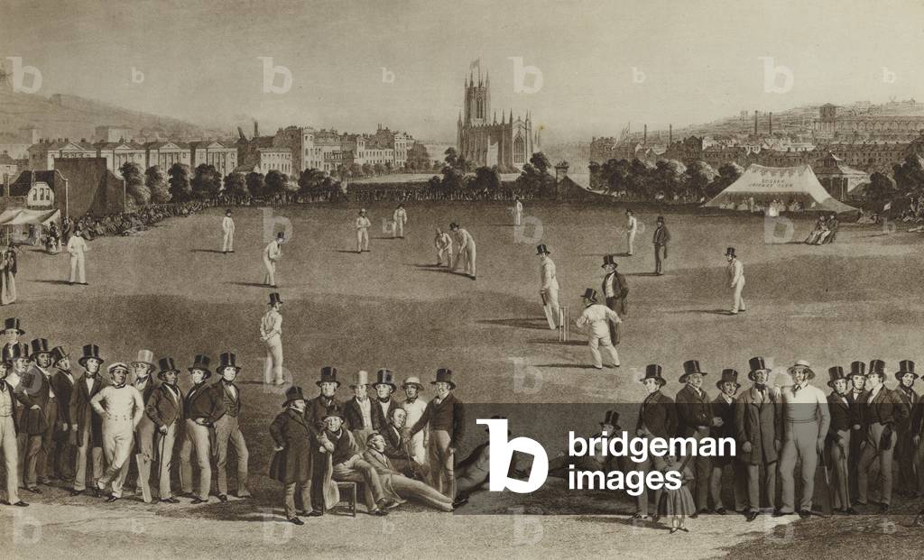 Image of How they played cricket when Queen Victoria was young (litho ...
