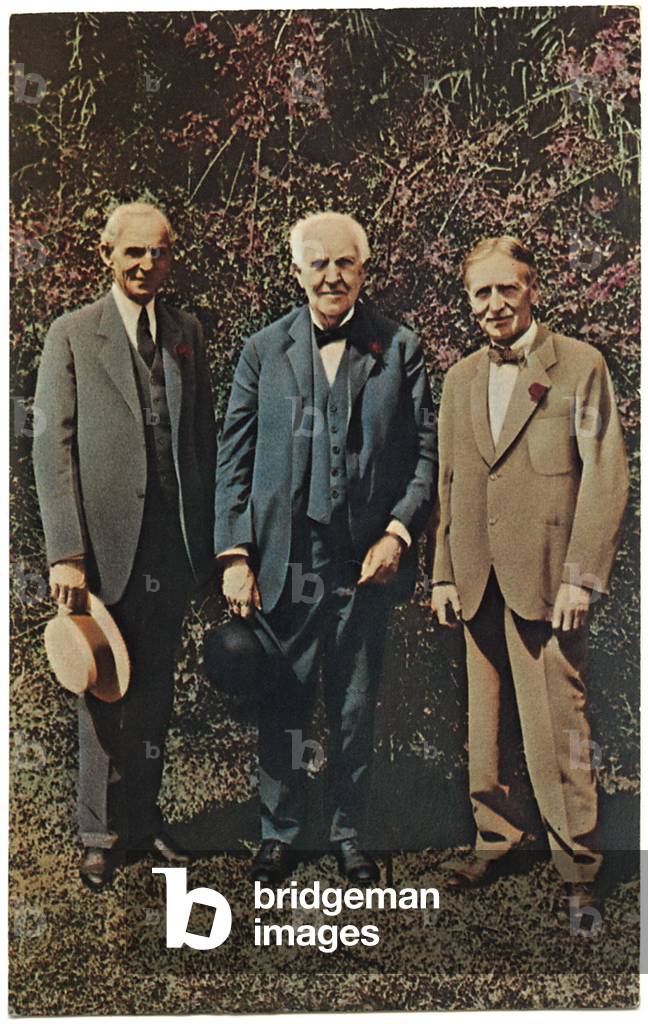 Image of Henry Ford, Thomas Edison & Harvey Firestone, Full-Length ...