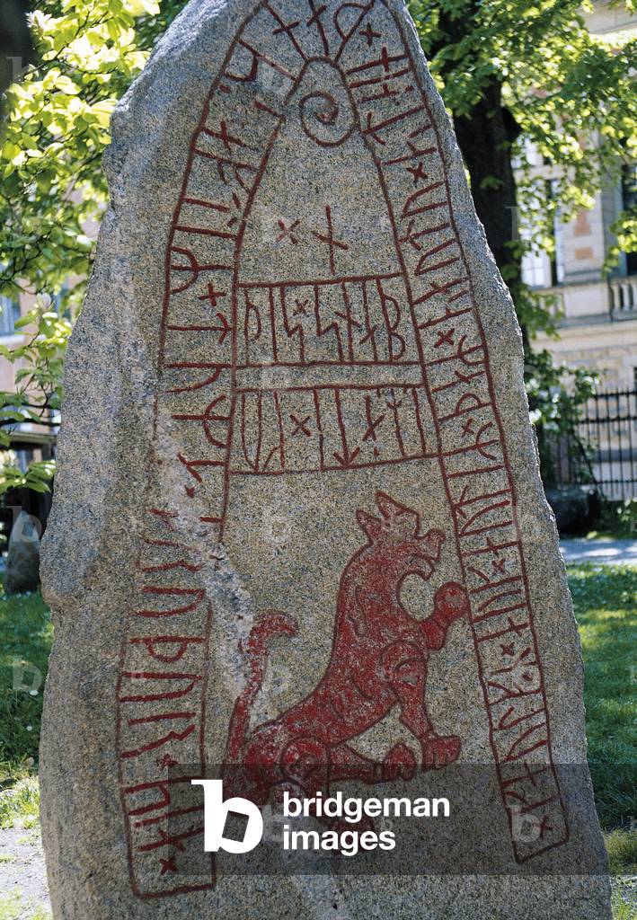 Rune Stone, Lund, Sweden. Viking civilisation.