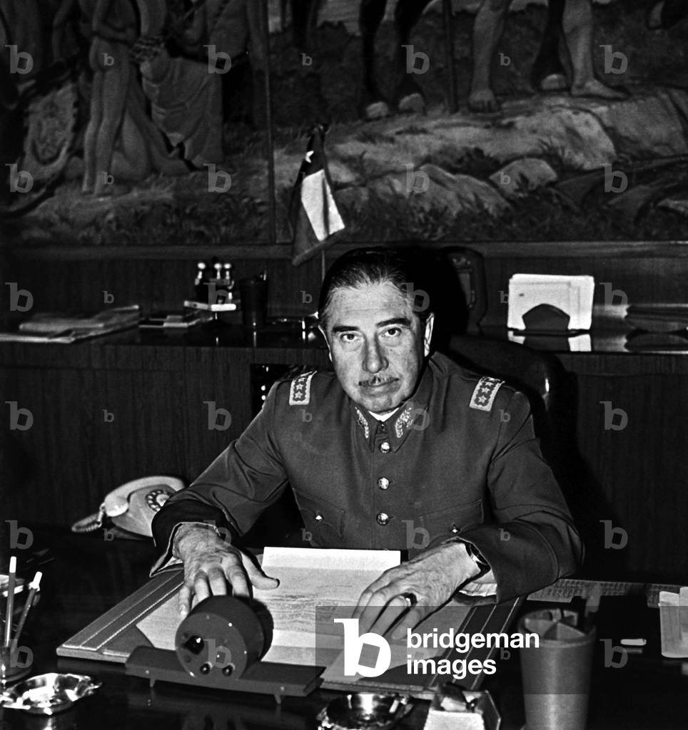 Augusto Pinochet, 1973 (b/w photo) by