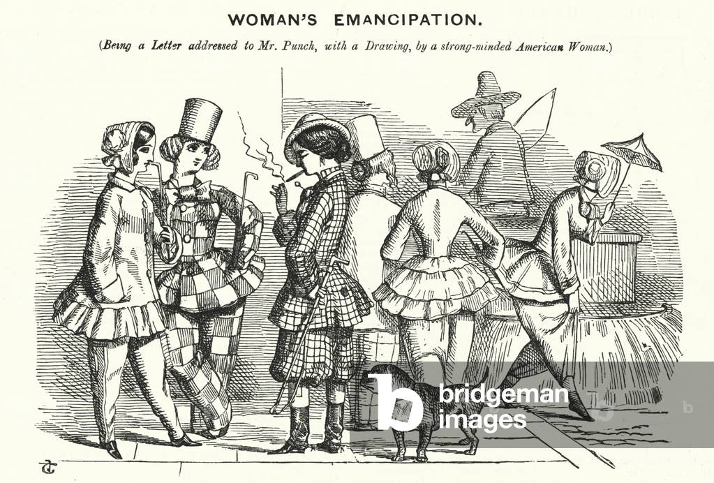 Image of Punch cartoon: Woman's Emancipation (engraving) by English ...