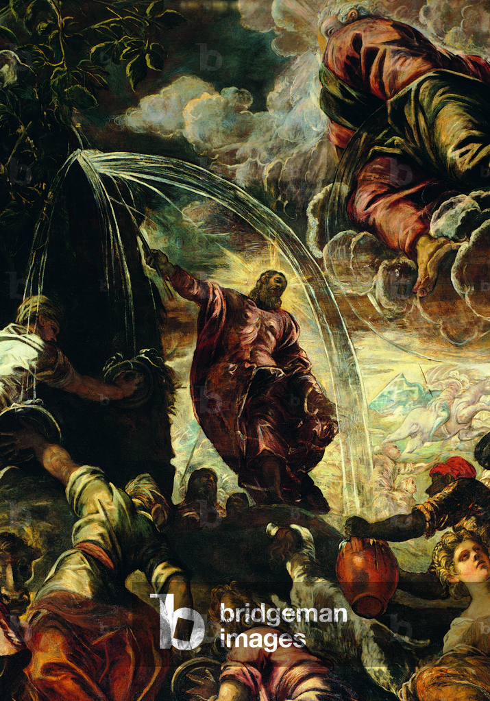 Image of Moses drawing water from the rock (Mosà¨ fa scaturire l'acqua ...