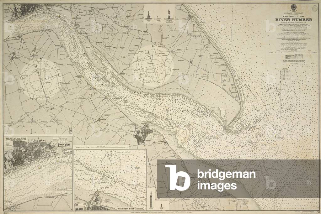 Image of England, East coast, entrance to the River Humber surveyed by ...
