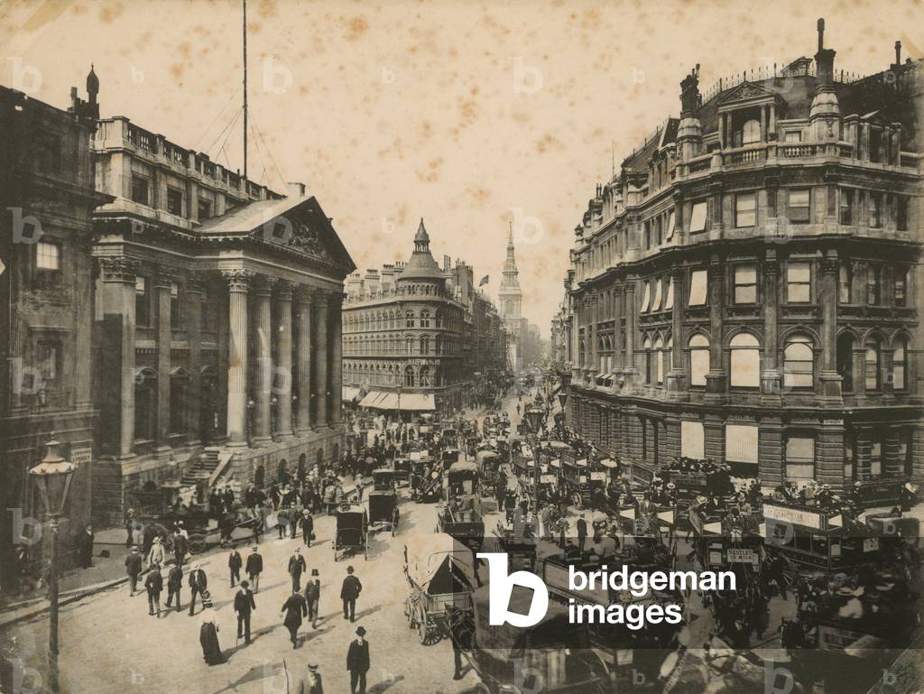 Image of Mansion House, Queen Victoria Street, and Cheapside, London ...