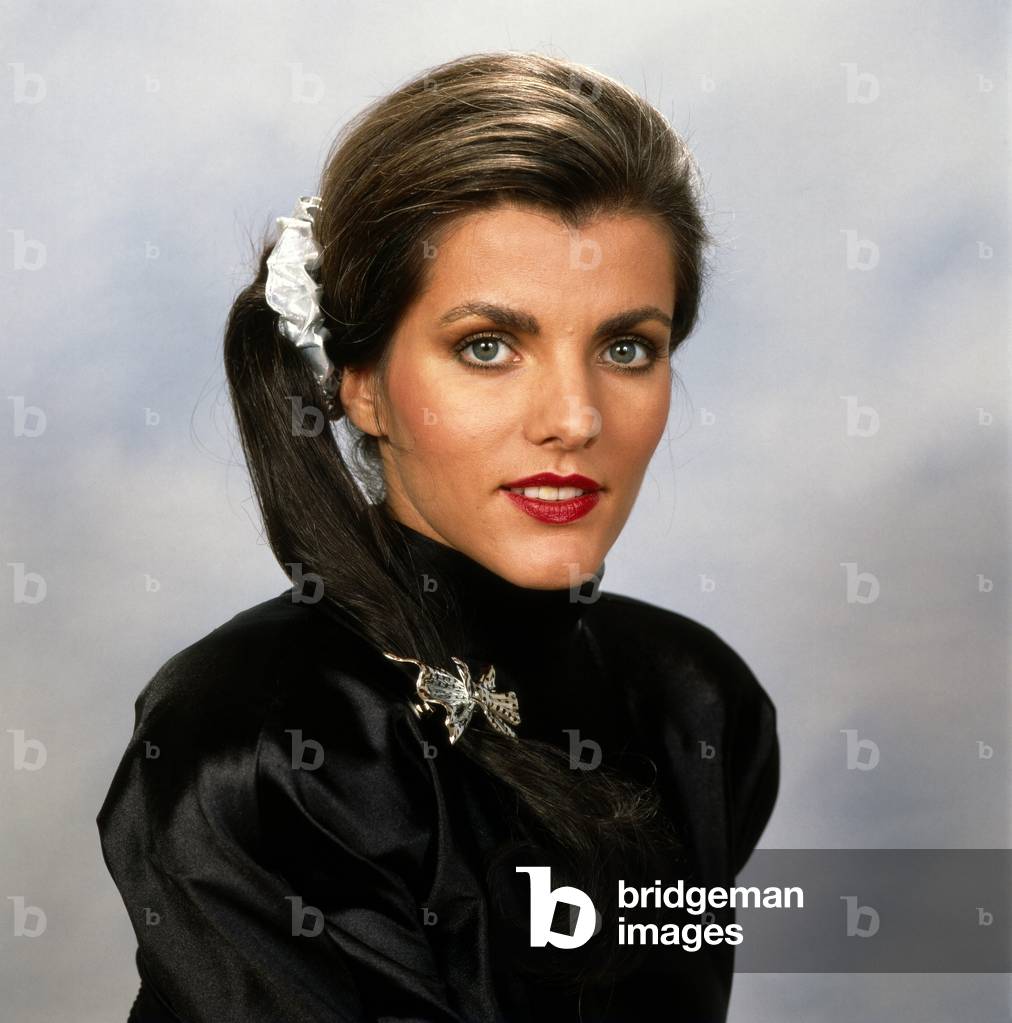 Image of Portrait of the German TV presenter Birgit Schrowange here with