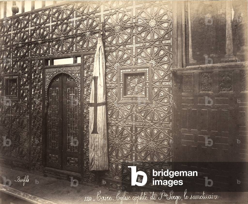 Iconostasis of the Coptic church of St Sergio in Cairo