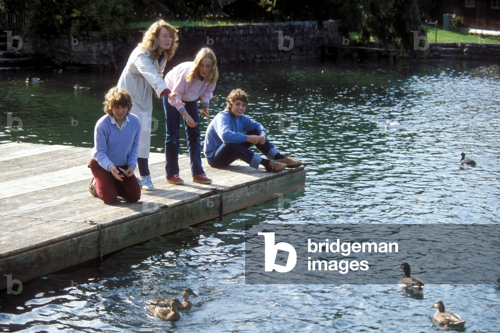 Image of Susanne Kronzucker (2.v.li.) und ihre Schwester Sabine ...