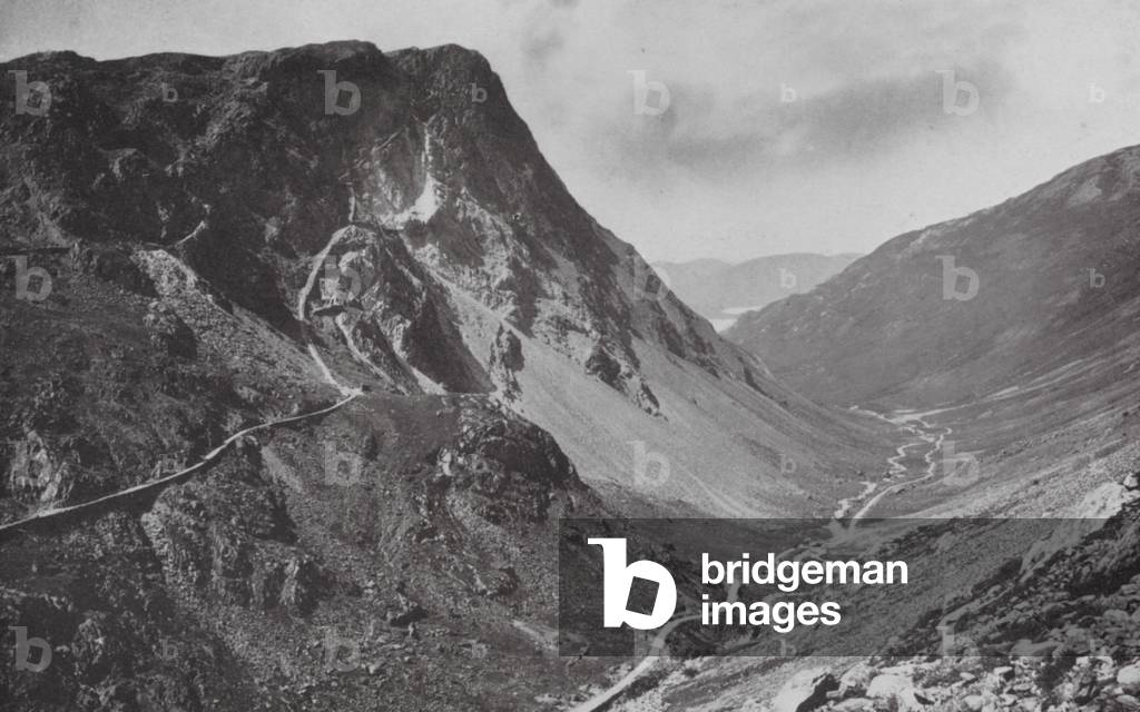 Image of Honister Pass and Crag (b/w photo) by Abraham, George Perry ...