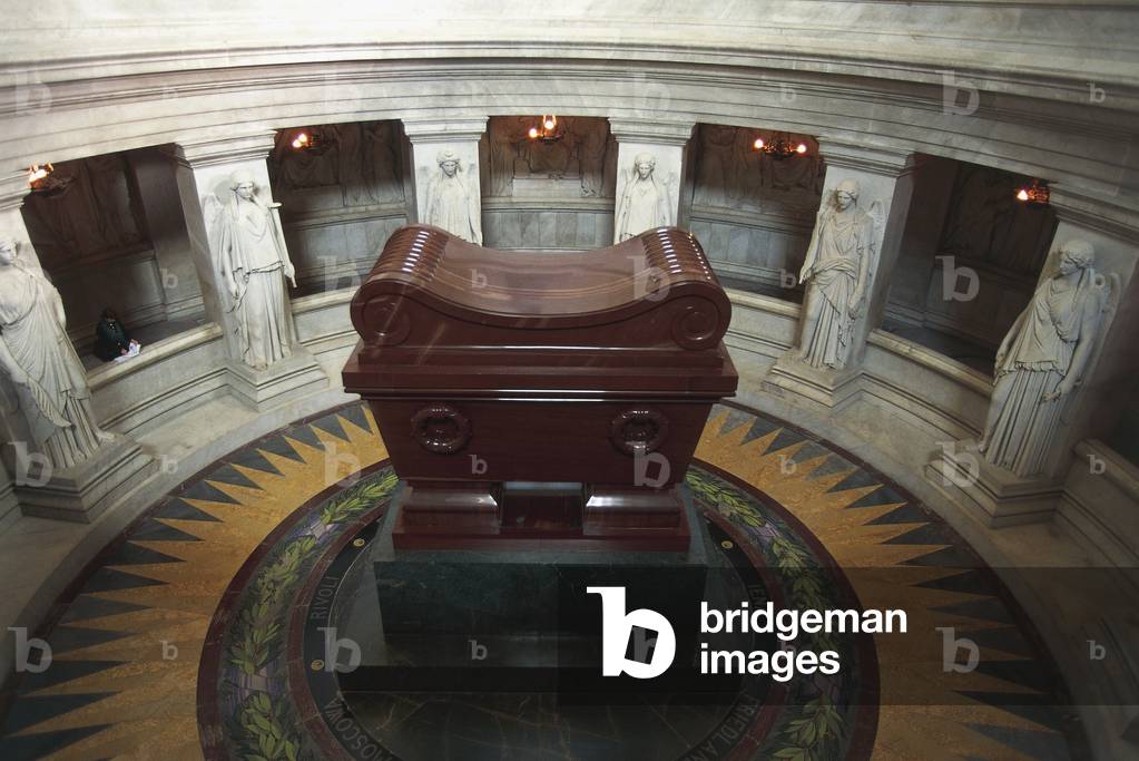 Image of Napoleon Bonaparte's tomb, Finnish red quartzite, Saint-Louis-des-Invalides Church ...