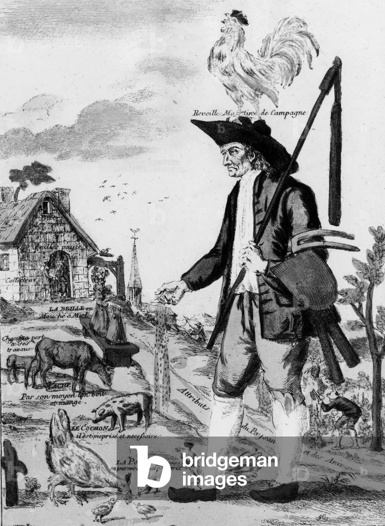 Image of A small farmer in the 17th century, engraving