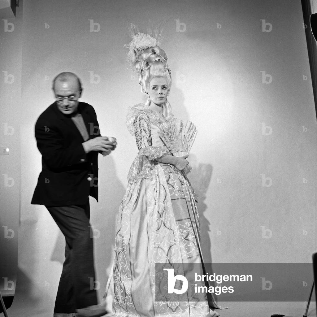 Image of German actress Heidi Mahler wearing a Rokoko costume dress ...
