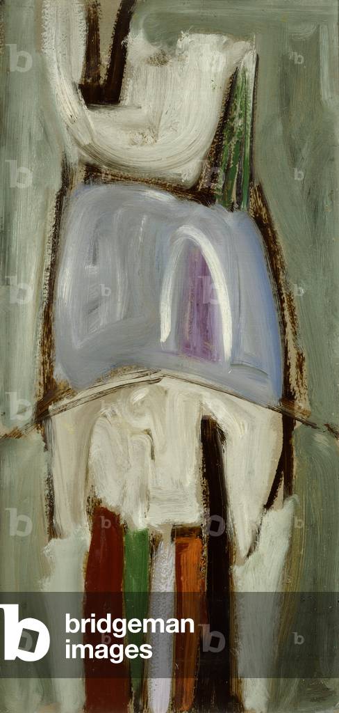 Image of Umber and Grey Figure, 1957 (oil on board) by Frost, Terry ...