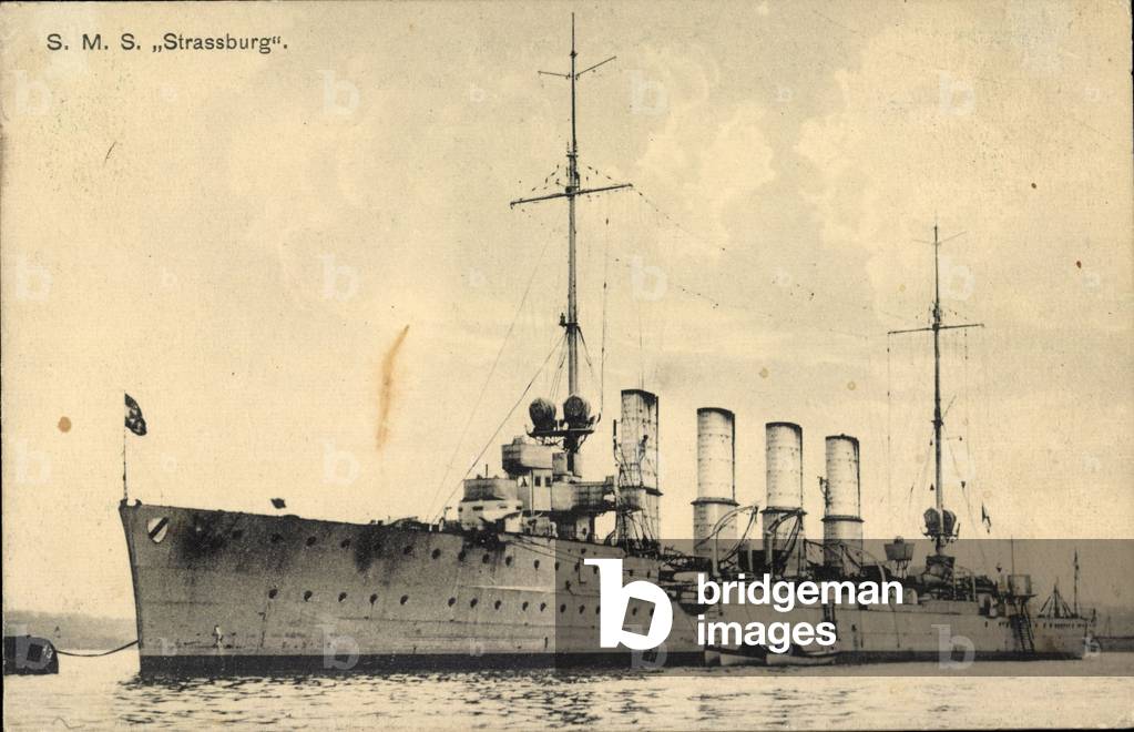 Image of German warship, S.M.S. Strassburg