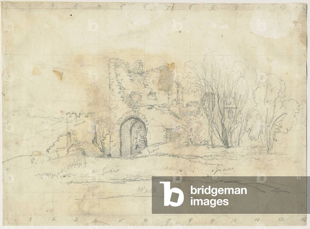 Image of Dudley Castle - 'The Warden's Tower' : pencil drawing, nd by ...