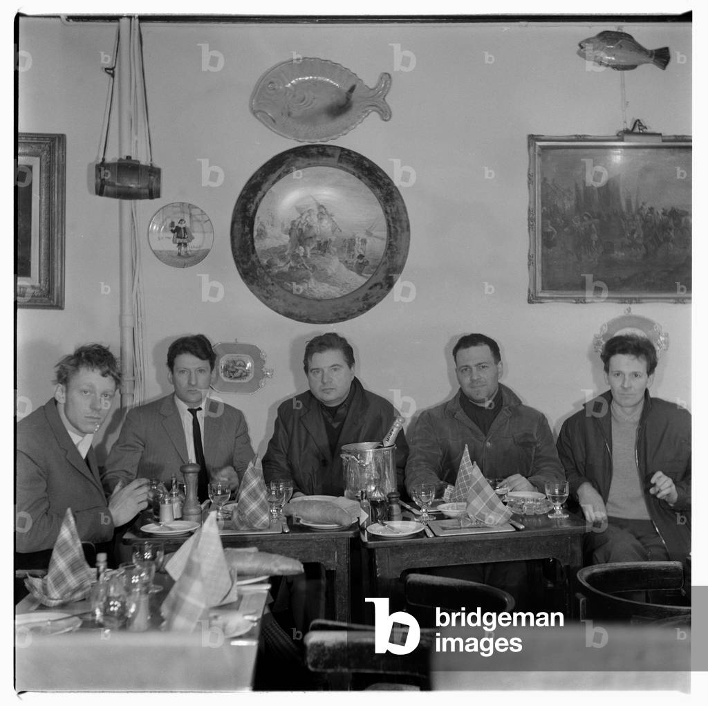 Image of 'The Last Supper', Wheelers Lunch, 1963 (b/w photo) (see also by Deakin, John (1912-1972)