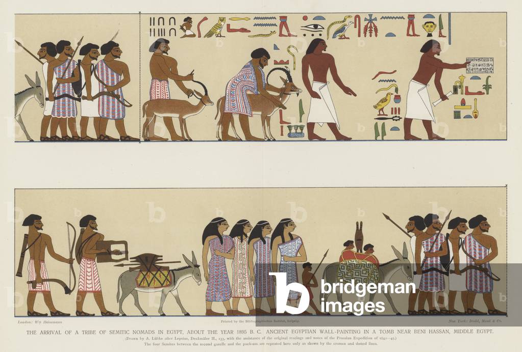 Image of L'arrivée d'une tribu de nomades sémites en Egypte, vers l ...