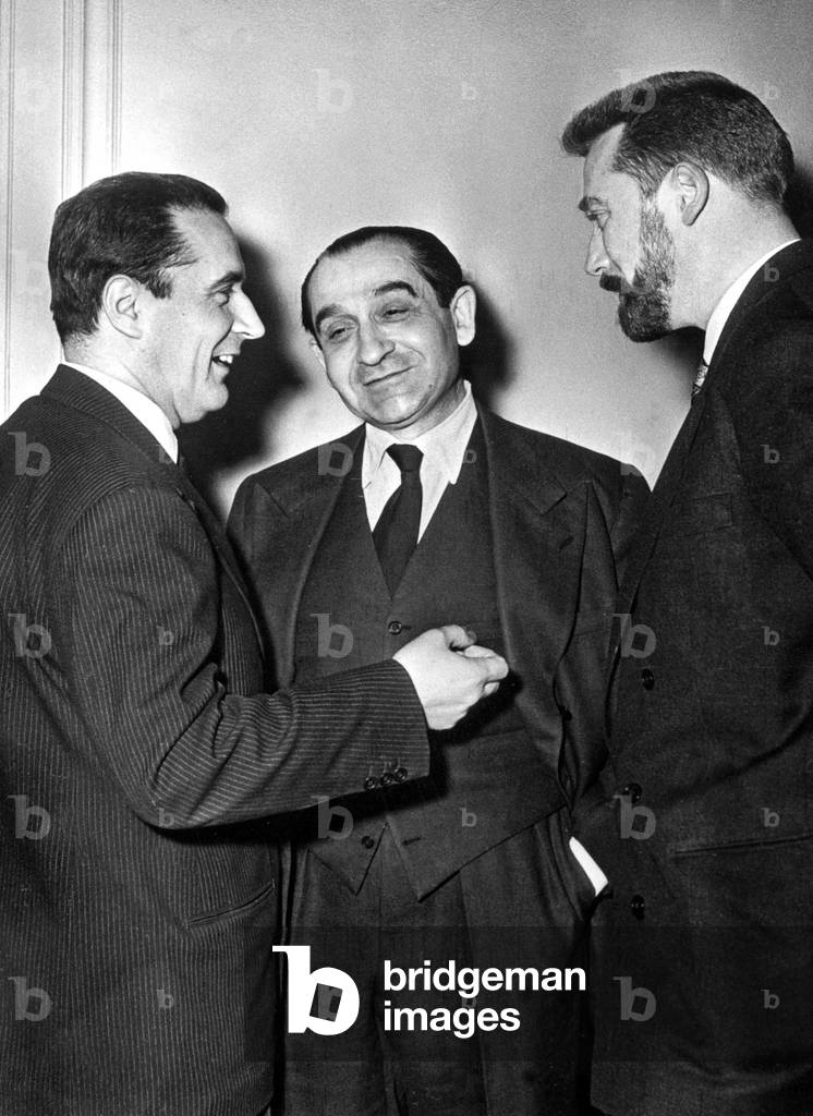 Image of French Politicians Pierre Mendes France Dechartre and Francois ...