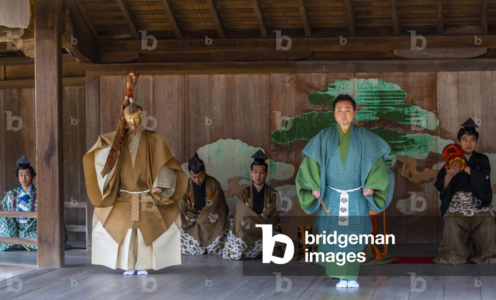 Image of Traditional Japanese Theatre, Nō performance at Itsukushima ...