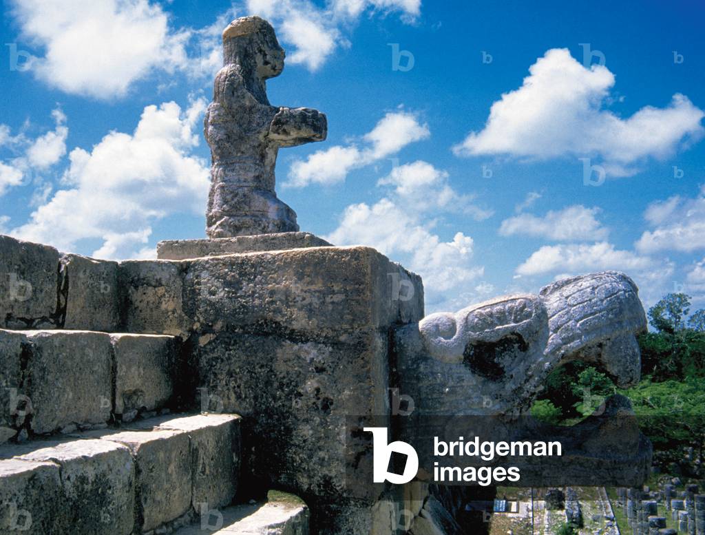 Image of Pre-Columbian Art. Maya. Chac statue (rain god) or an offeror