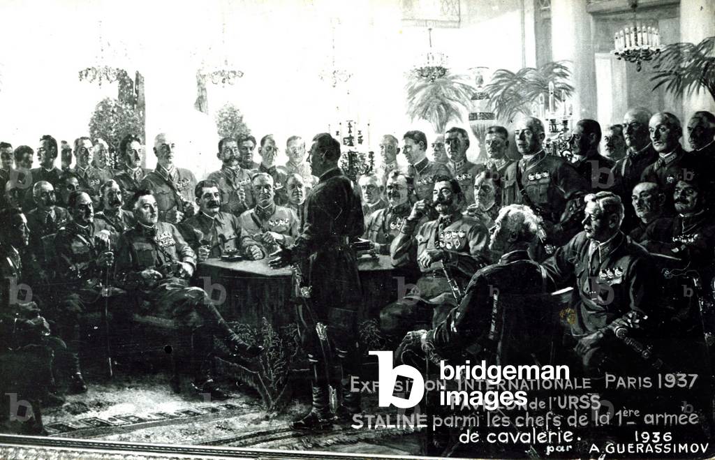 Image of Joseph Stalin with senior officers of Soviet Army