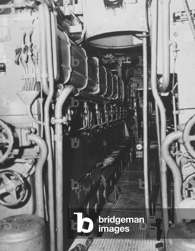 Image of The M A N Diesel Engines In The Engine Room