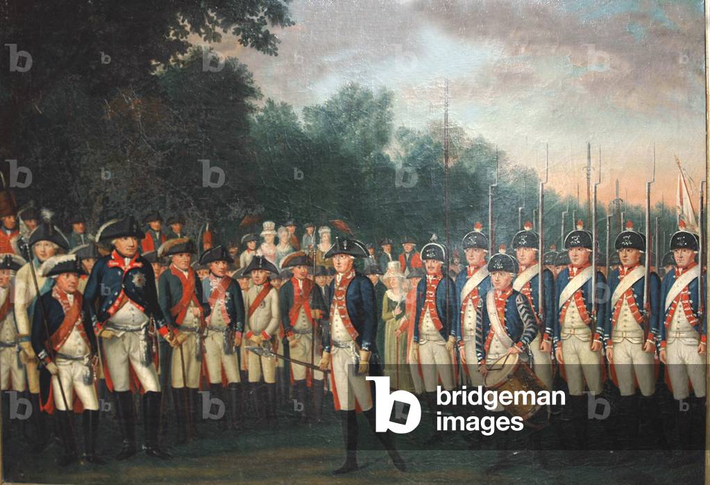 Image of Prussian Infantry on parade about 1790
