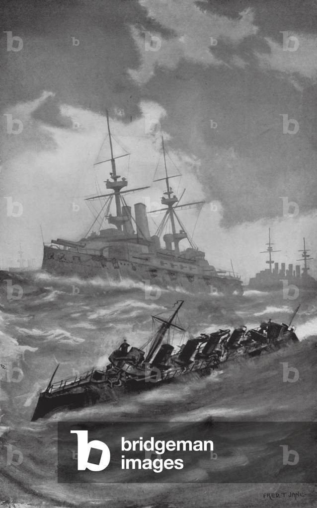 Image of HMS Mars, Terrible, and Dragon Cruising in the English Channel ...