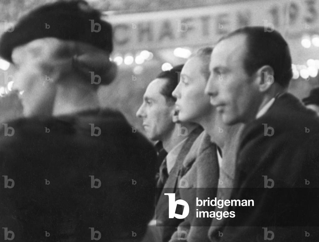 Image of Joseph Goebbels with his wife Magda, 1936 (b/w photo)