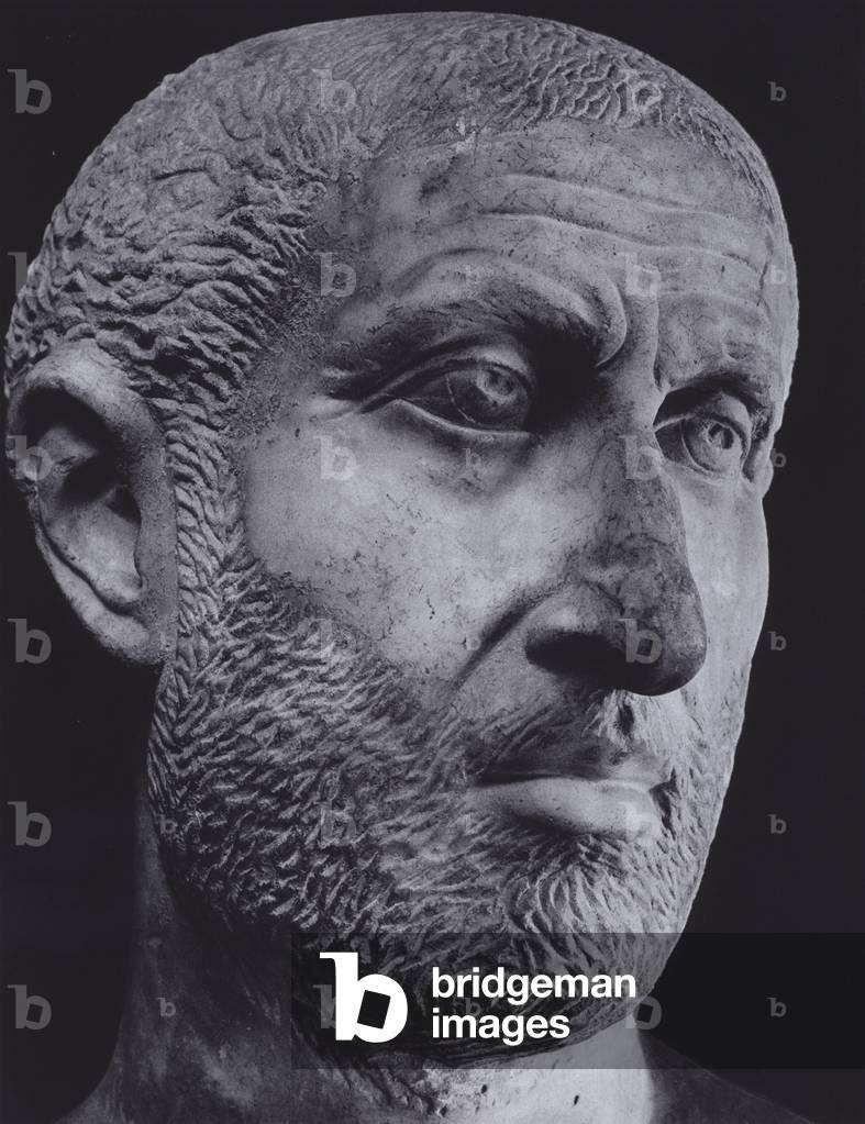 Image of Roman Portraits: Portrait of a Tragic Poet (b/w photo) by Schneider-Lengyel, Ilse (1903-72)