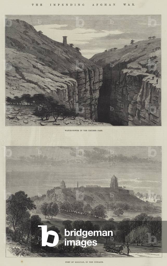 Image of The Impending Afghan War (engraving) by English School, (19th ...