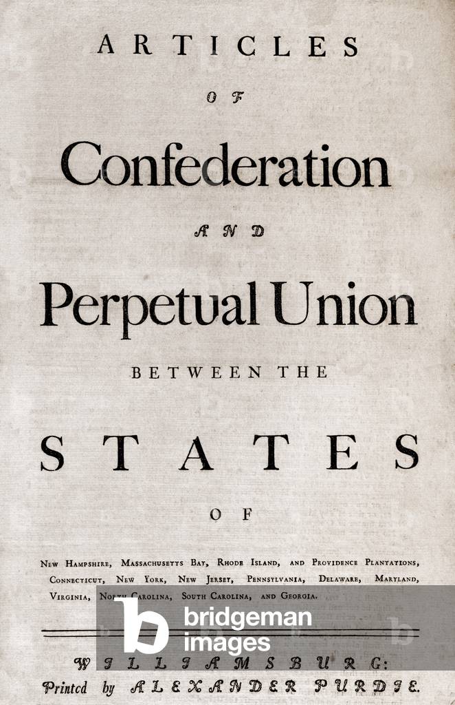 Image of The first of four pages of 'The Articles of Confederation
